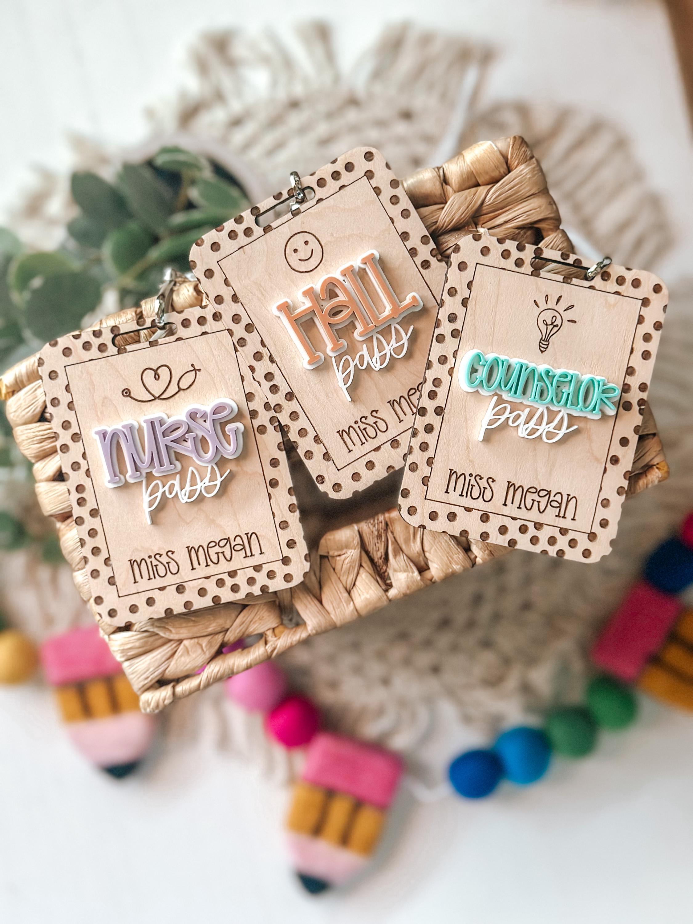 Hall Pass, Teacher, Classroom, Cute, Supplies, Wooden Passes ...
