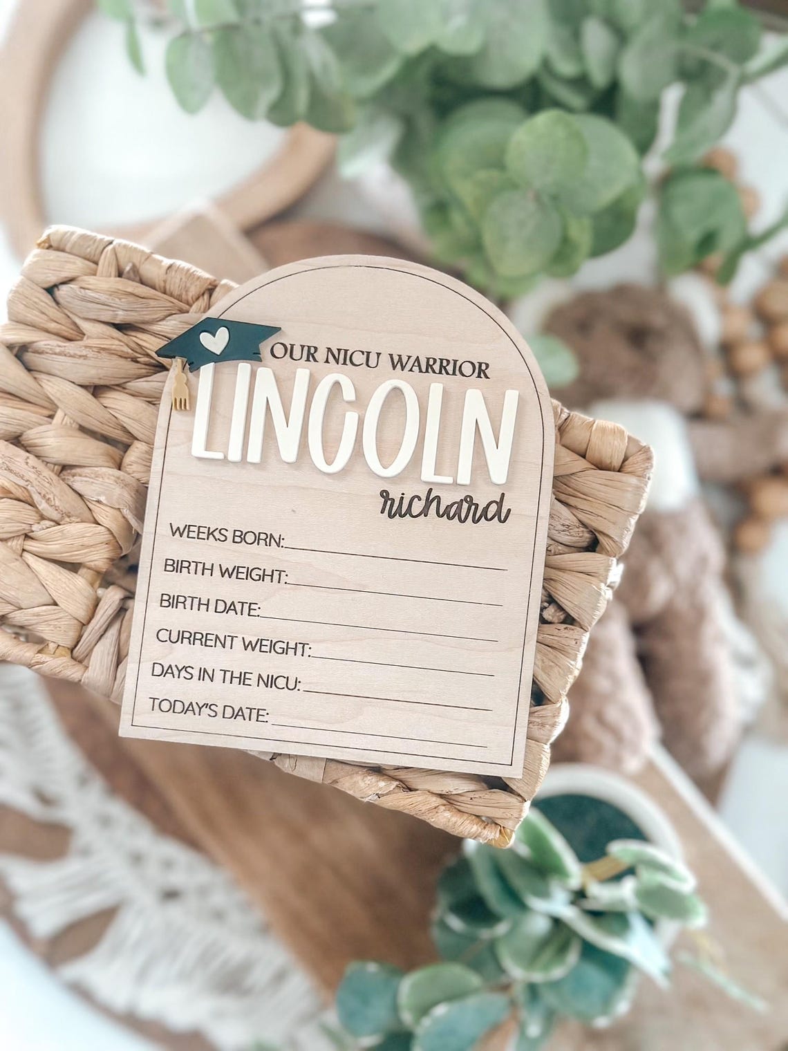 NICU Baby, Welcome Sign, Baby Birth Stats Board, Name Announcement ...