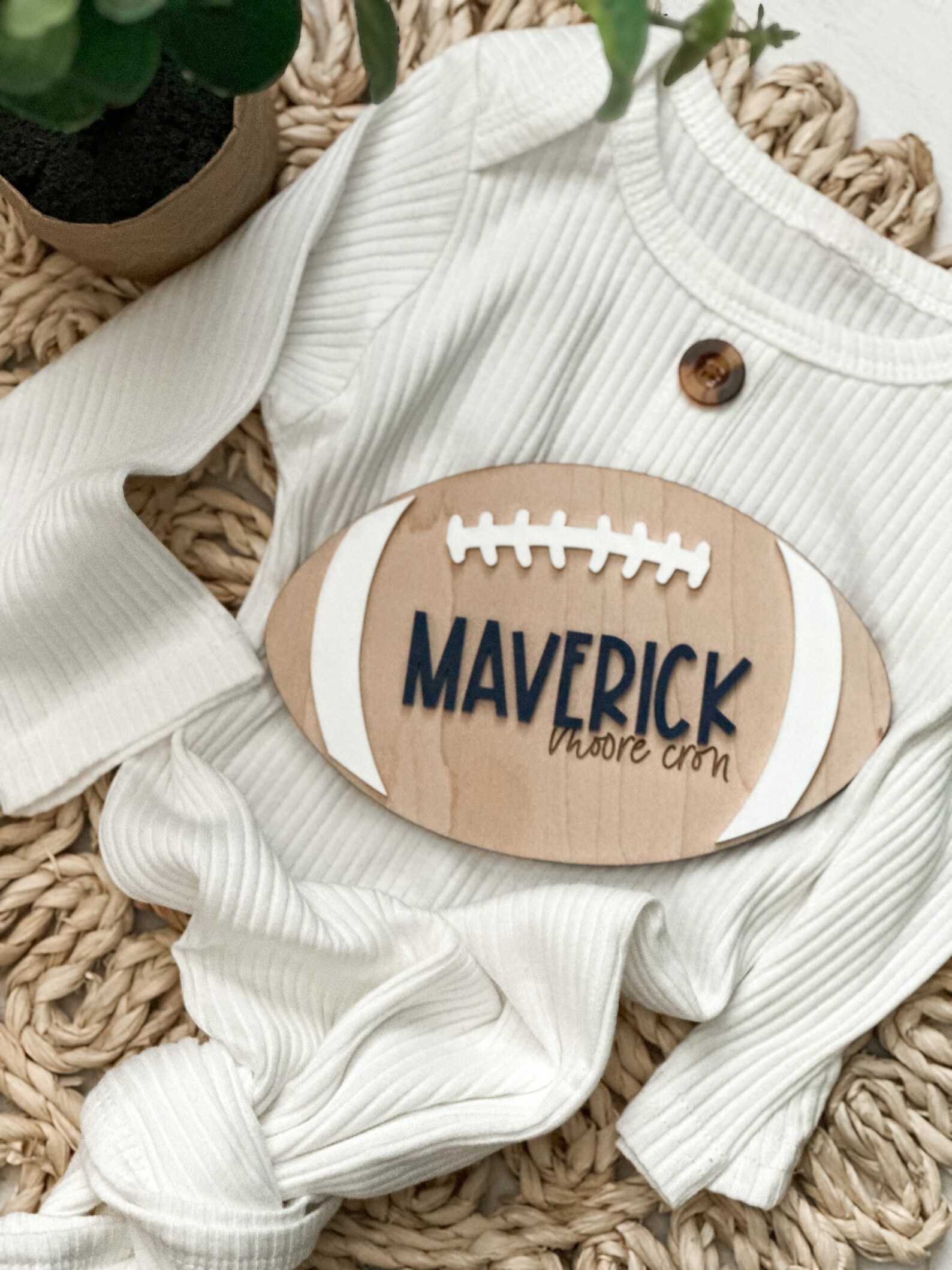 Football Baby Birth Stats Board, Baby Name Announcement, Birth ...