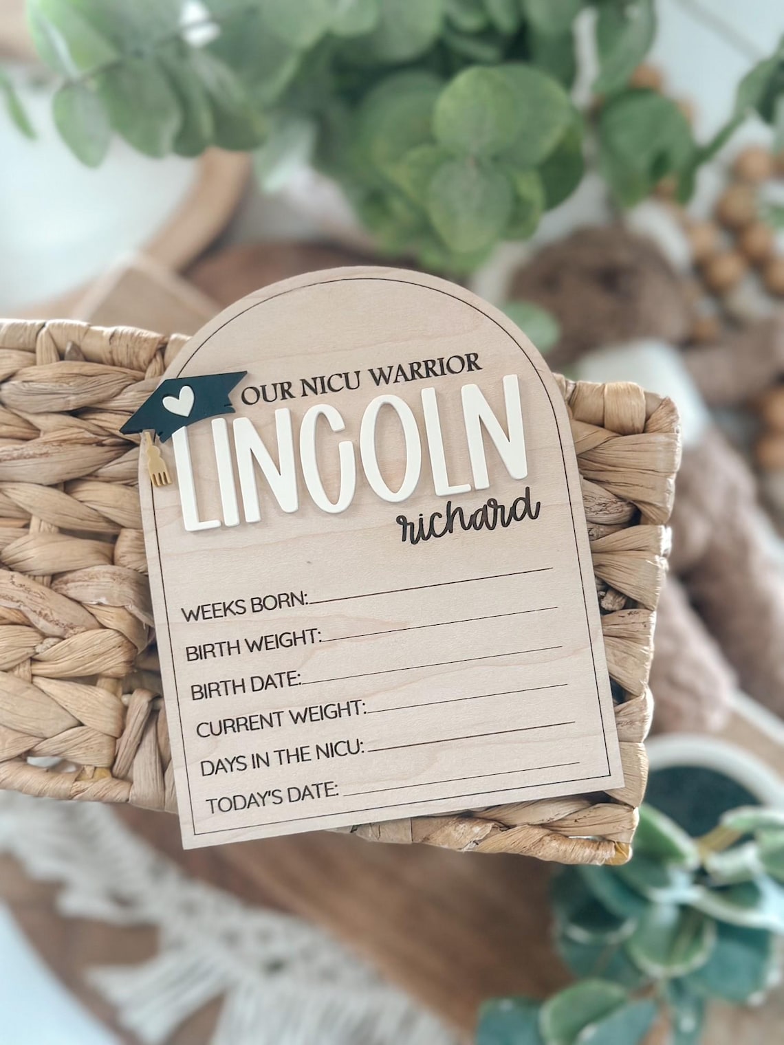 NICU Baby, Welcome Sign, Baby Birth Stats Board, Name Announcement ...
