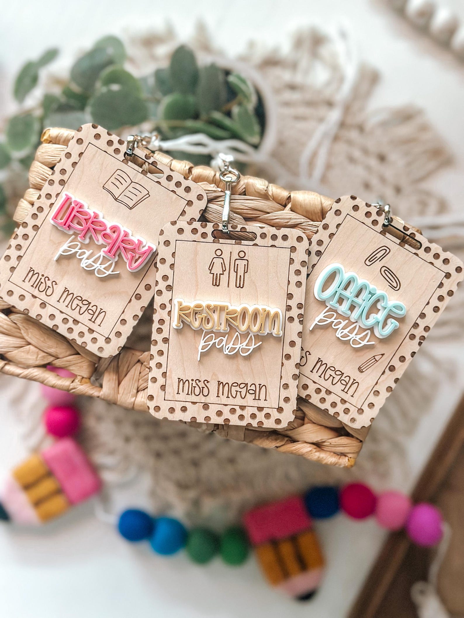Hall Pass, Teacher, Classroom, Cute, Supplies, Wooden Passes ...
