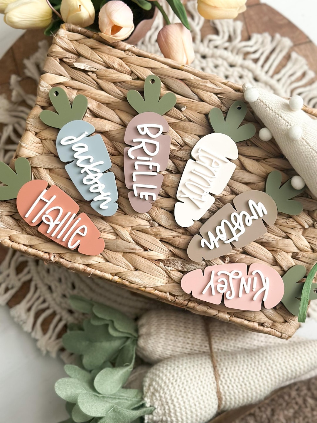 Carrot Easter Tag, Easter Basket Tag, Custom Easter Tag, Personalized ...