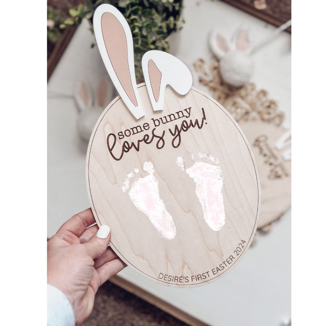 Easter Footprints, Bunny Footprints, Easter DIY, Baby Feet, Easter ...