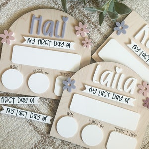 Daisy Back to School Sign, Floral School Sign, Interchangeable School ...