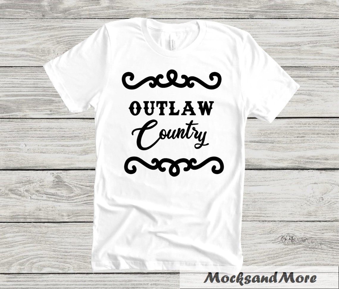 Outlaw Country SVG File, Sublimation Print File, Vinyl Cut File, HTV ...