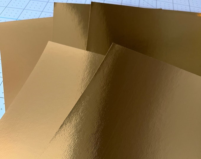 Gold Foil Cardstock, Gold Foil Paper, 65# Cardstock 8.5x11, 5 Sheets - Etsy