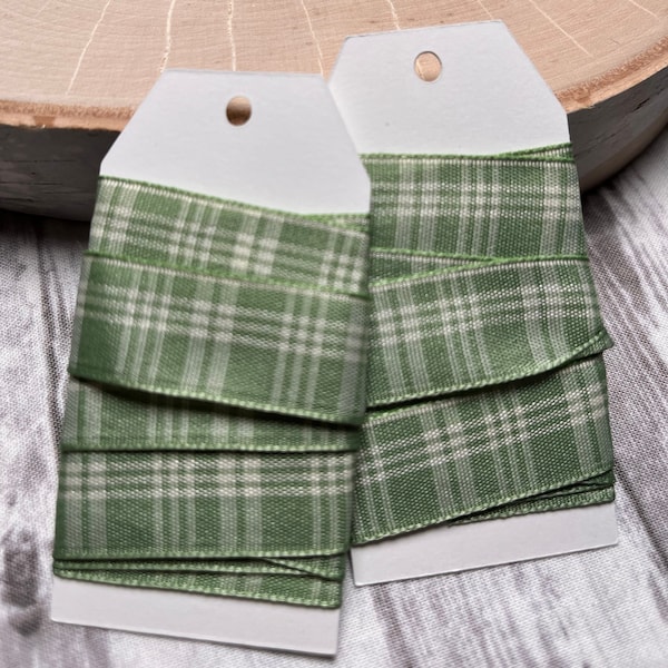 Green Plaid Ribbon - Etsy