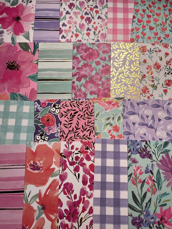 Cardstock Paper Floral Cardstock Floral Paper 6x6 20 - Etsy