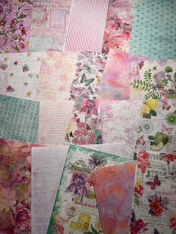 Floral Cardstock Floral Paper 6x6 20 Sheets - Etsy