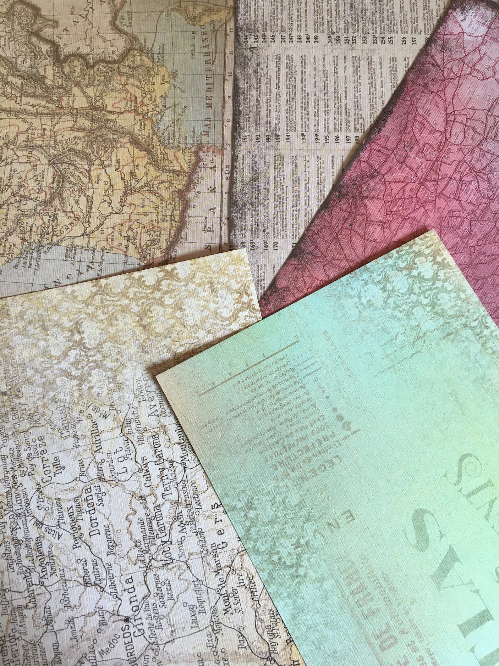 Map Cardstock Map Paper Travel Cardstock Travel Paper - Etsy