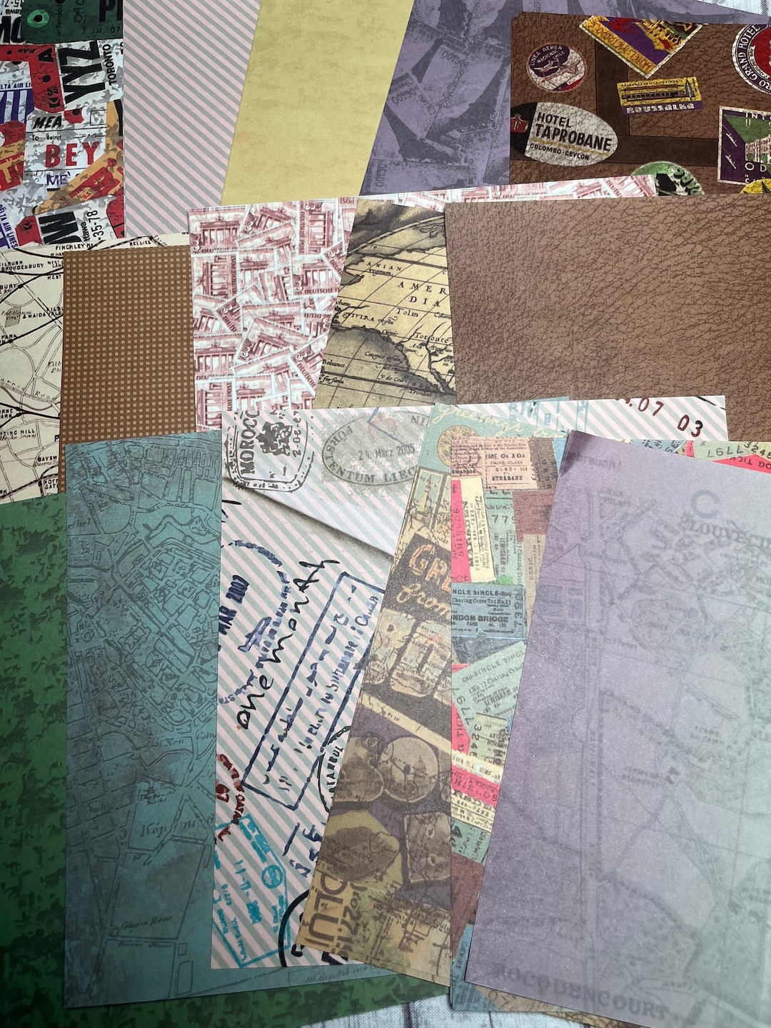 Travel Paper, Travel Collage Paper, 6x6 Origami Paper, 32 Sheets - Etsy