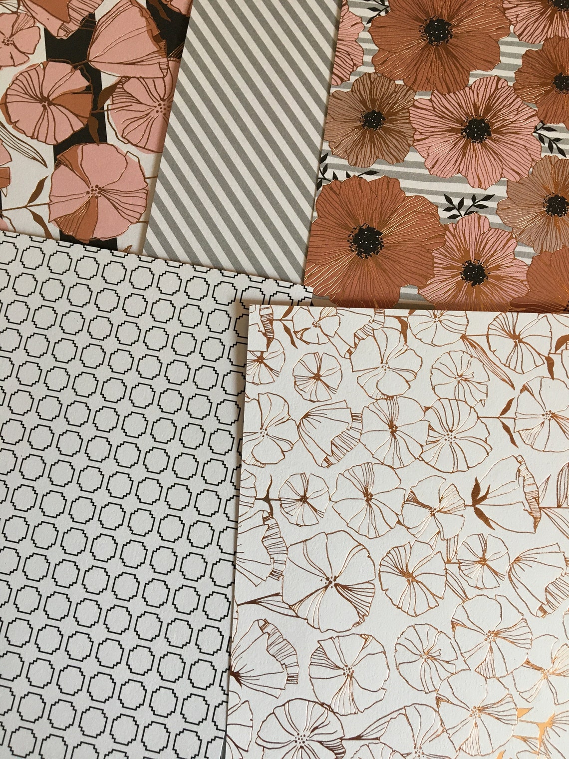 Poppy Cardstock, Poppy Paper, Floral Cardstock, Floral Paper, 4.5x6.5 ...