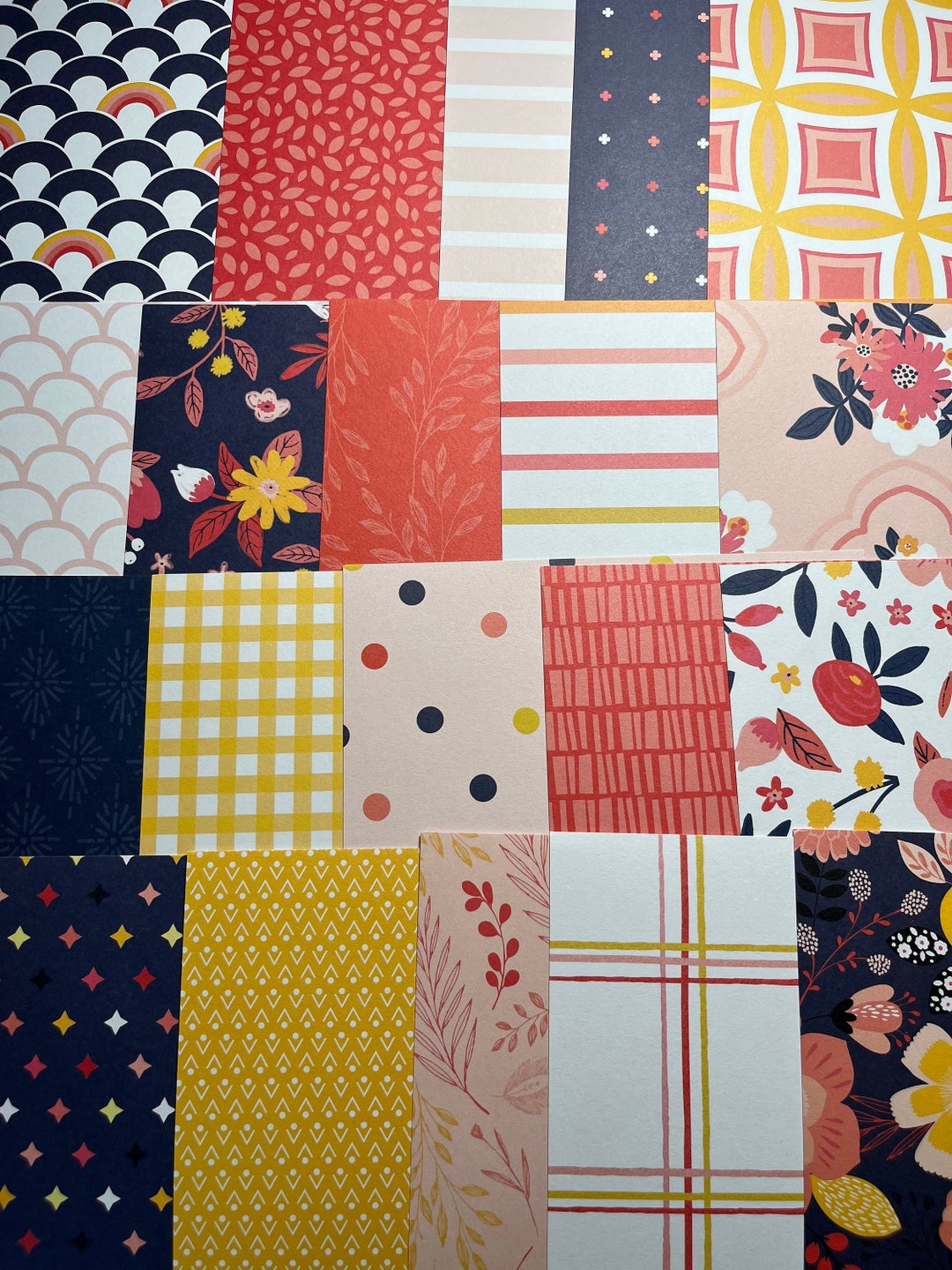 Cardstock, Paper, Floral Cardstock, Floral Paper 6x6, 20 Sheets - Etsy