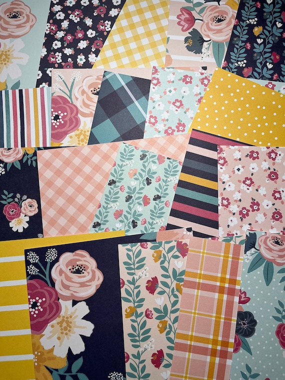 Cardstock Paper Floral Cardstock Floral Paper 6x6 20 - Etsy