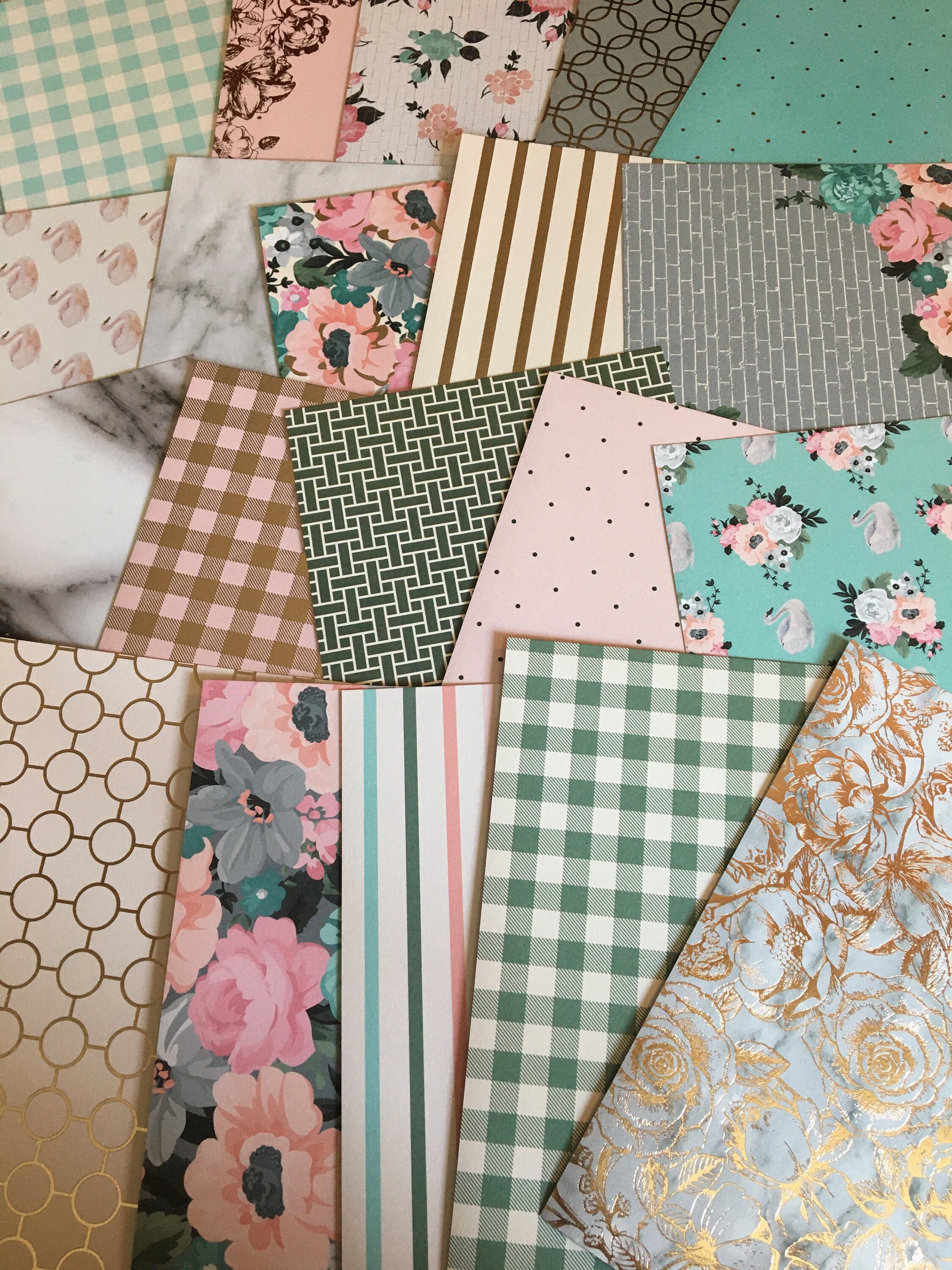 Floral Cardstock Floral Paper Farmhouse Cardstock Farmhouse - Etsy