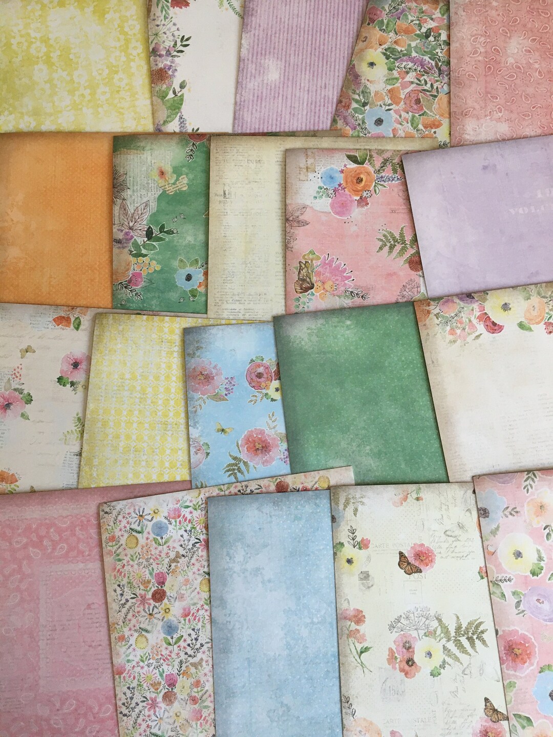 Floral Cardstock, Floral Paper, 6x6, 20 Sheets - Etsy