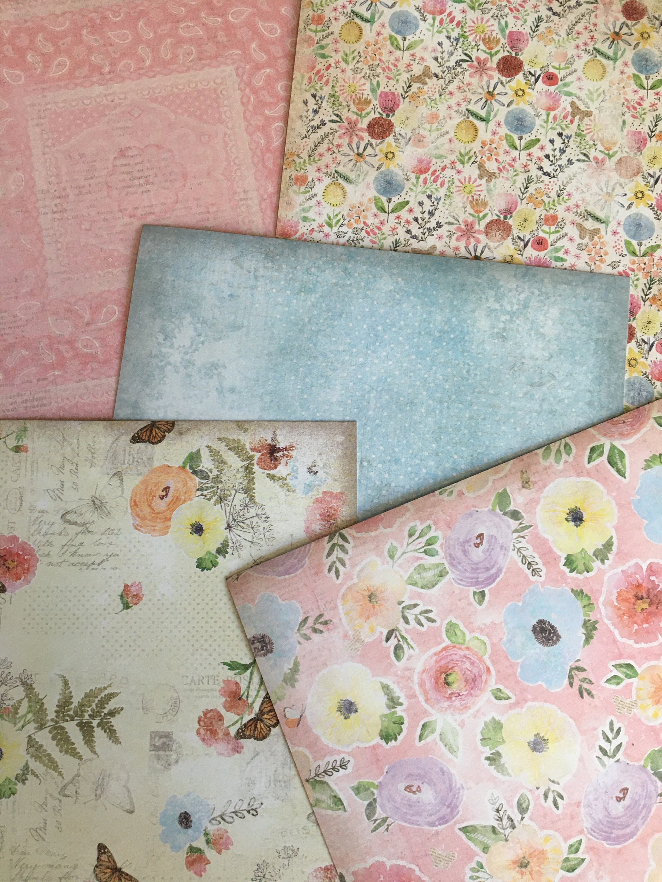 Floral Cardstock Floral Paper 6x6 20 Sheets - Etsy