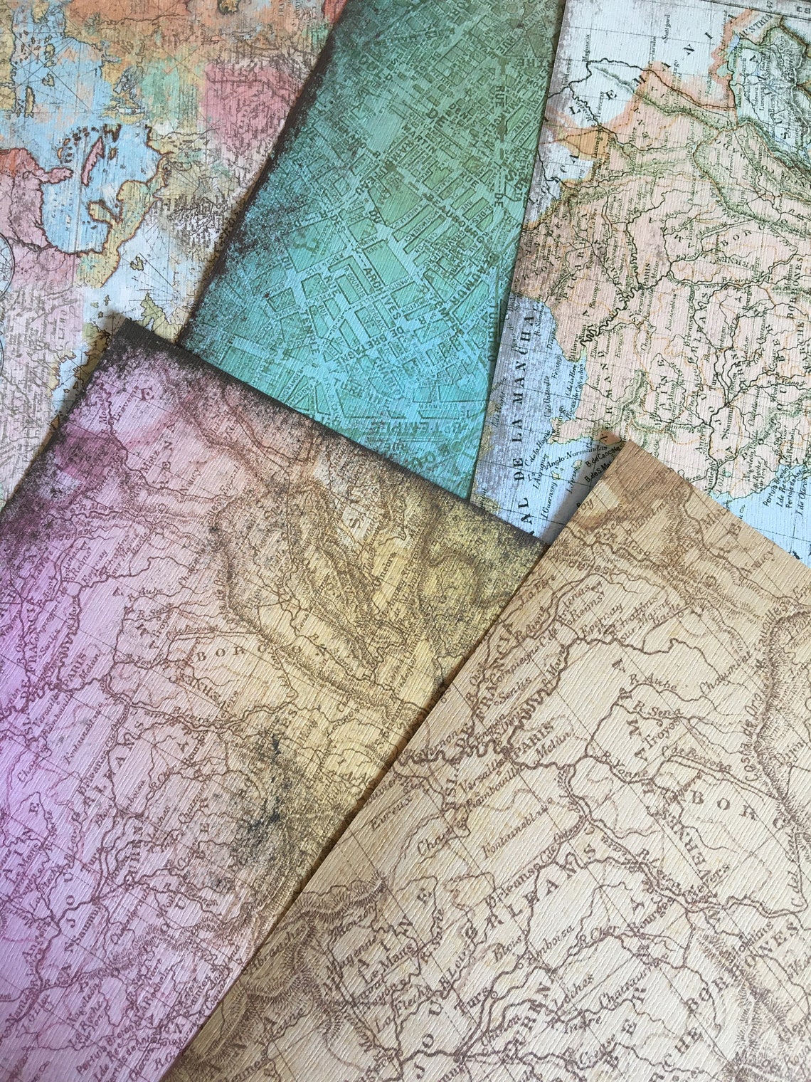 Map Cardstock Map Paper Travel Cardstock Travel Paper - Etsy
