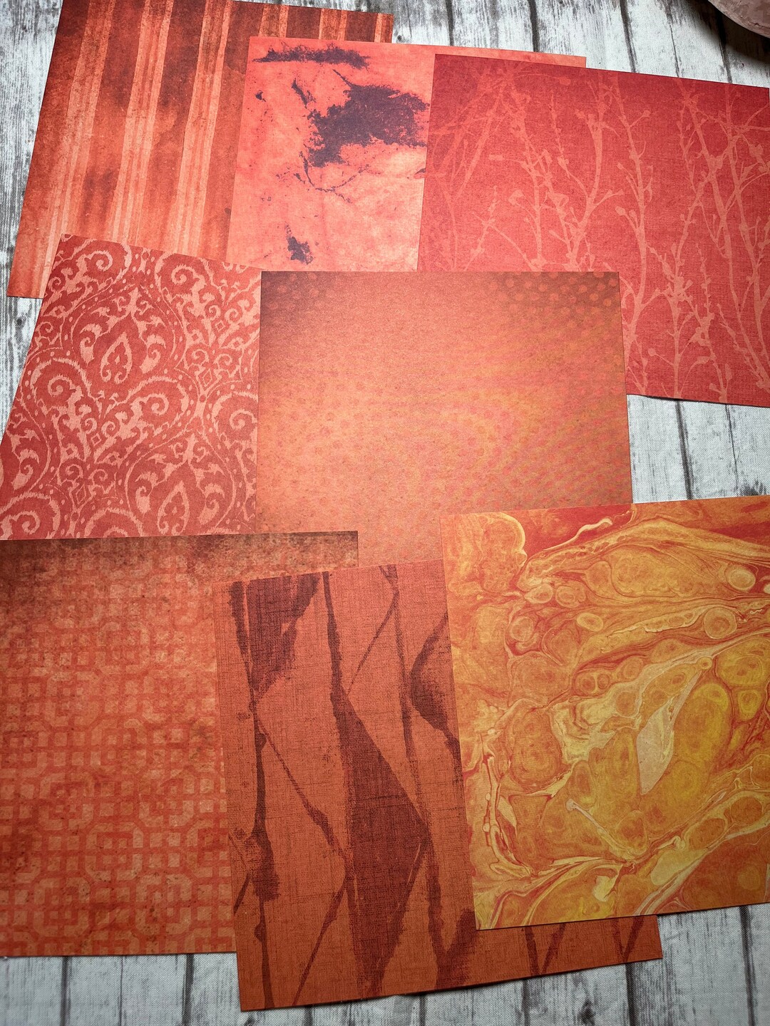 Orange Scrapbook Paper, Orange Paper, 6x6, 8 Sheets - Etsy