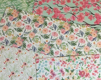 Floral Cardstock - Etsy