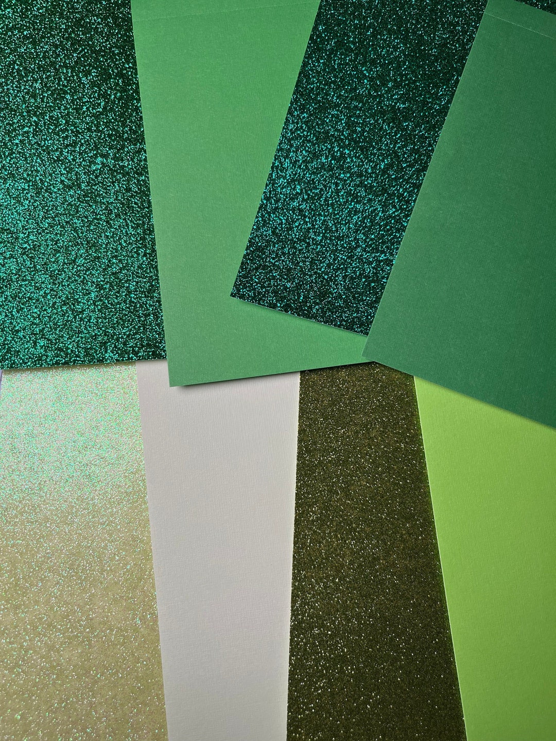 Green Cardstock and Glitter Paper Green Paper 65 6x6 8 - Etsy