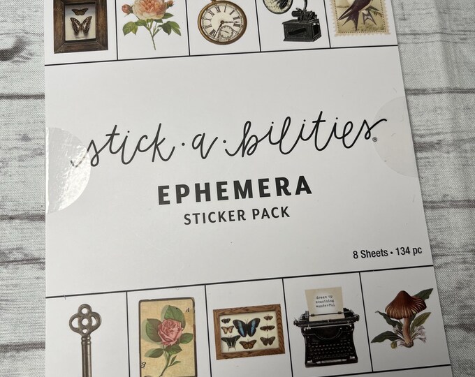 Ephemera Sticker Pack, 134 Stickers - Etsy