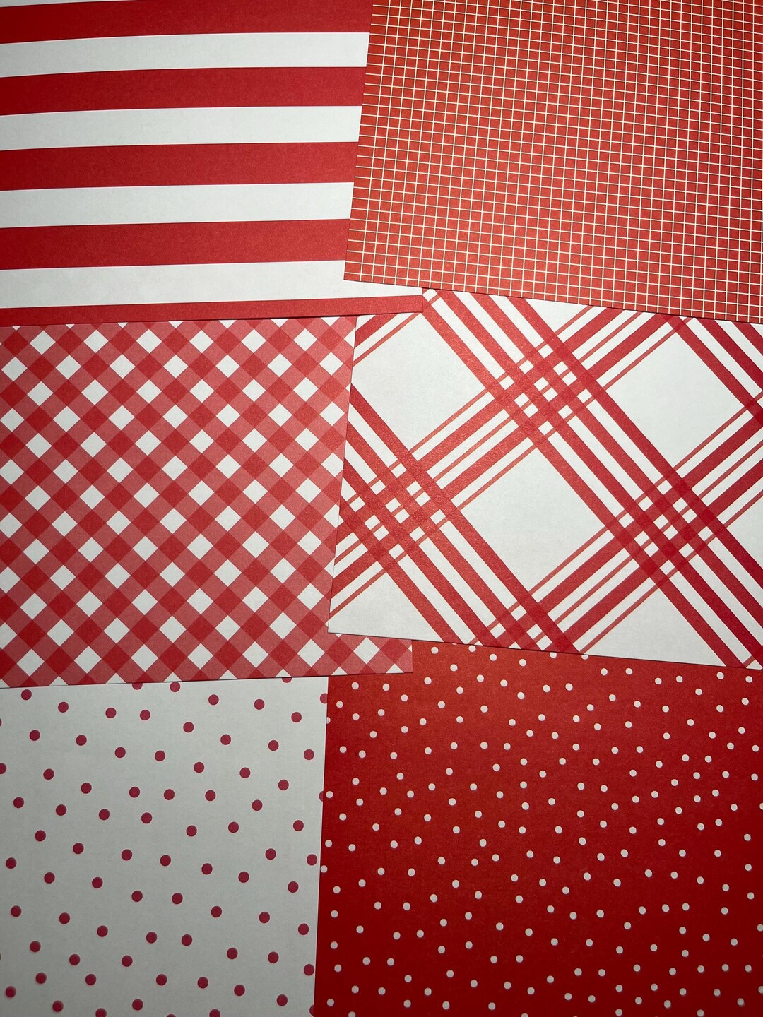 Red Scrapbook Paper, Red Paper, 6x6, 6 Sheets - Etsy