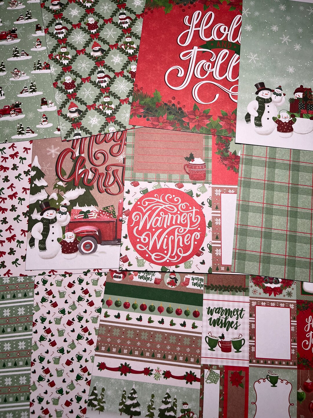 Christmas Cardstock, Christmas Paper, Double Sided Christmas Cardstock ...