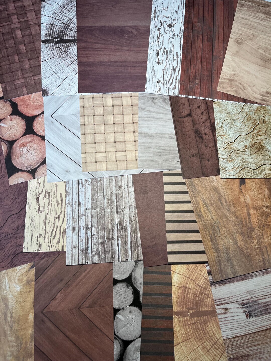 Wood Textures Cardstock, Wood Textures Paper, 6x6, 24 Sheets - Etsy