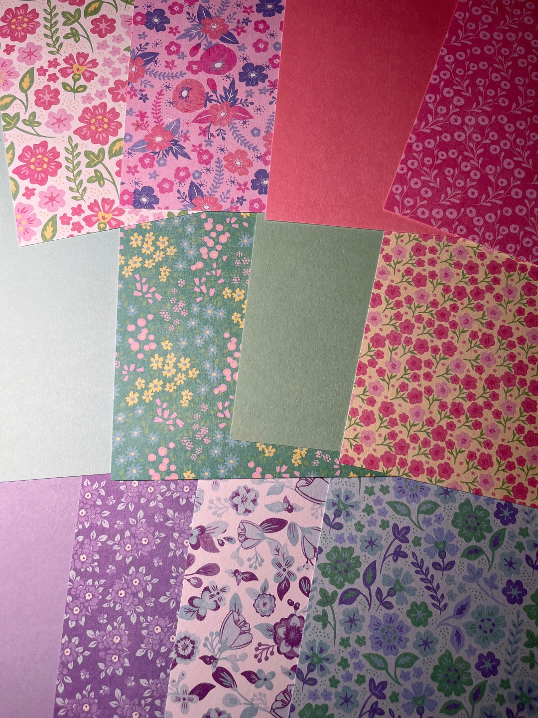 Floral Cardstock, Floral Paper, 6x6, 12 Sheets - Etsy