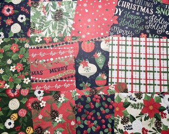 Christmas Cardstock, Christmas Paper, 8.5x11, 15 Sheets - Etsy
