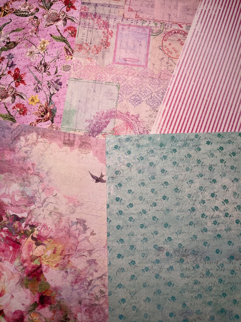 Floral Cardstock Floral Paper 6x6 20 Sheets - Etsy