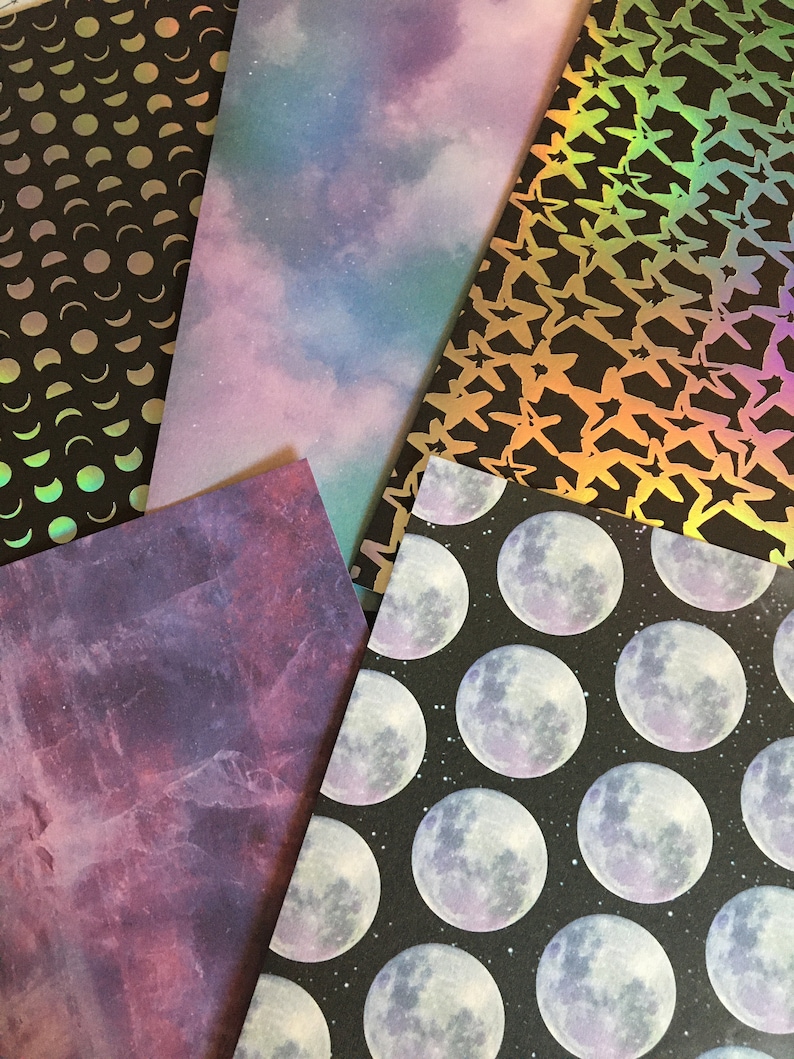 Galaxy Cardstock Galaxy Paper Space Cardstock Spacepaper - Etsy