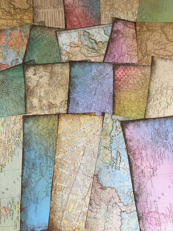 Map Cardstock Map Paper Travel Cardstock Travel Paper - Etsy
