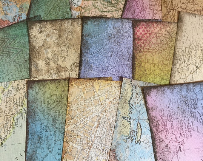 Cardstock Map Pages 20 Sheets 4.5 X 6.5 Uncharted Map Sheets Card Stock ...