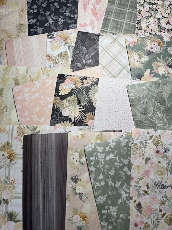 Floral Cardstock Floral Paper 6x6 20 Sheets | Etsy