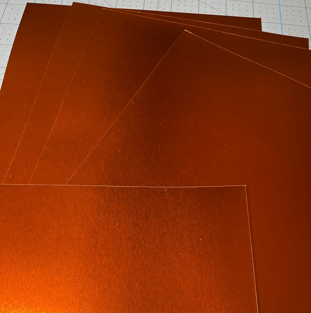 Copper Foil Cardstock, Copper Foil Paper, 65# Cardstock 8.5x11, 5 ...