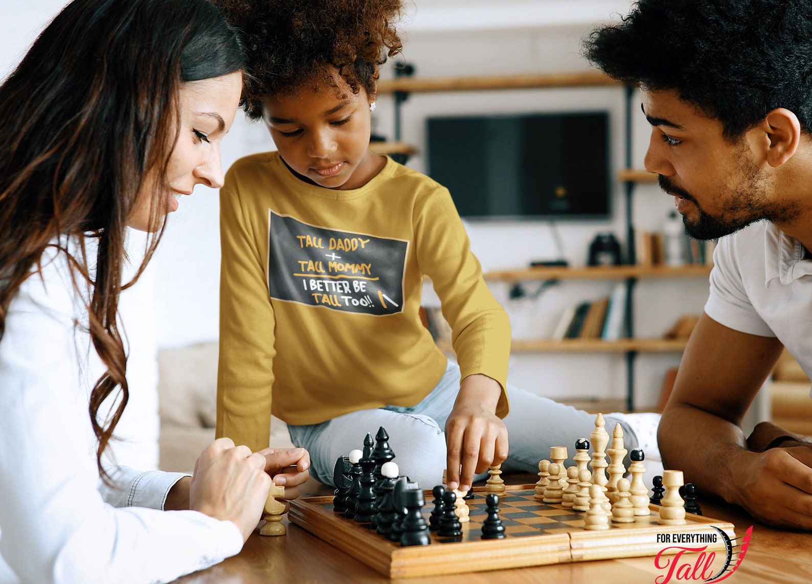 Tall Daddy Plus Tall Mommy Toddler and Youth Tees Graphic - Etsy