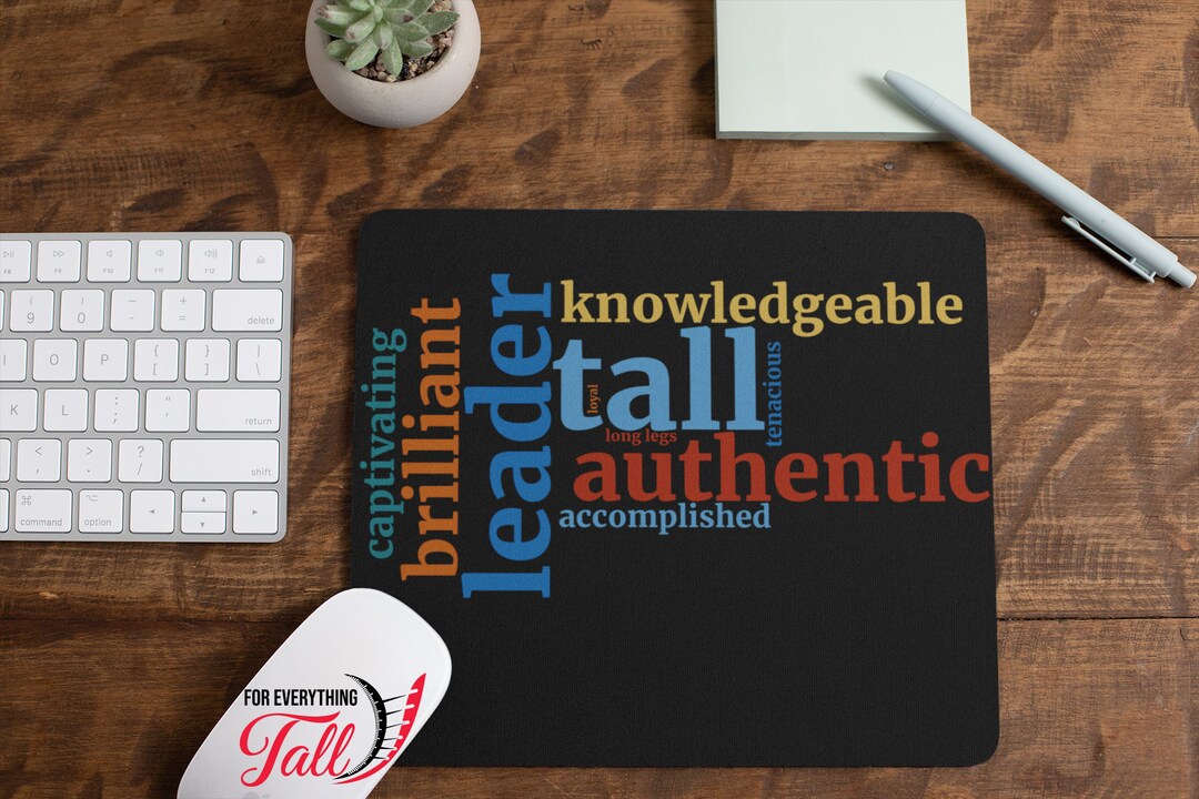 Tall Love of Black & Tall Mouse Pad, Custom Mouse Pad, Desk Accessories ...