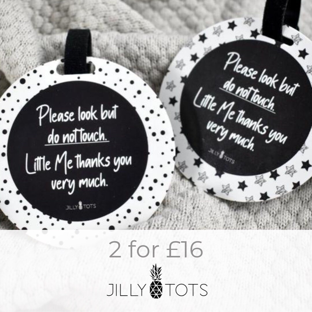 Multi Buy Baby Pram Tag Car Seat Carrier Accessory Germ Sign Newborn ...