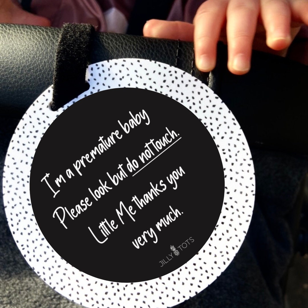 Premature NICU Baby Pram Tag Car Seat Carrier Accessory Germ Newborn ...