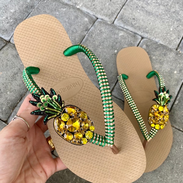 Decorated Flip Flops - Etsy