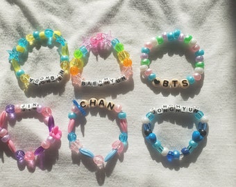 TXT Themed Personalised Custom Kpop Beaded Bracelet Jewellery - Etsy