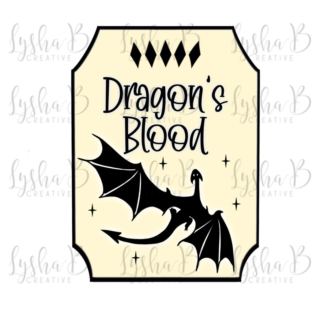Dragon's Blood Potion Label PNG, Halloween Tumbler Decal (digital ...