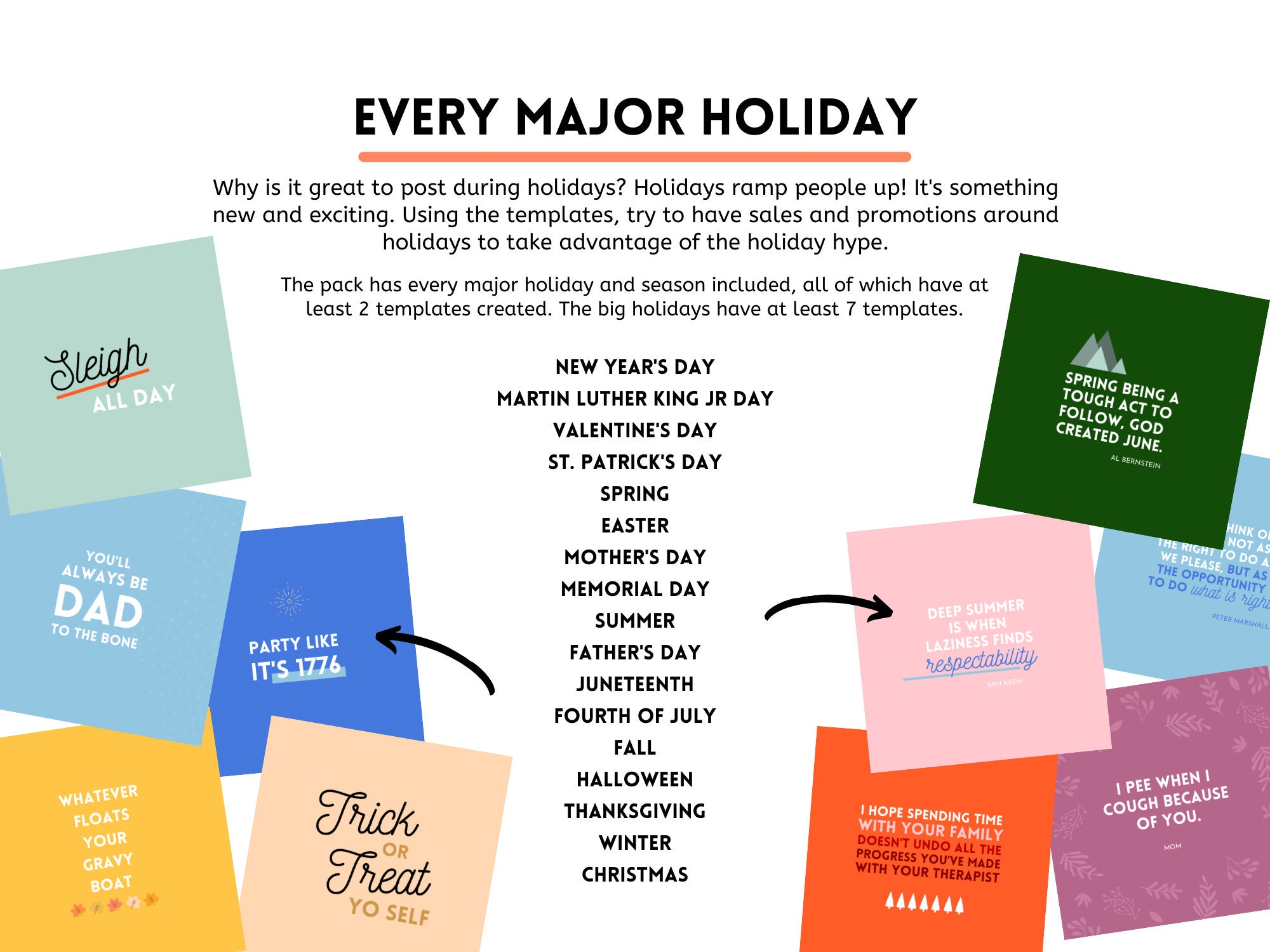 Ultimate Holiday Pack Instagram Templates . Holiday Instagram - Etsy