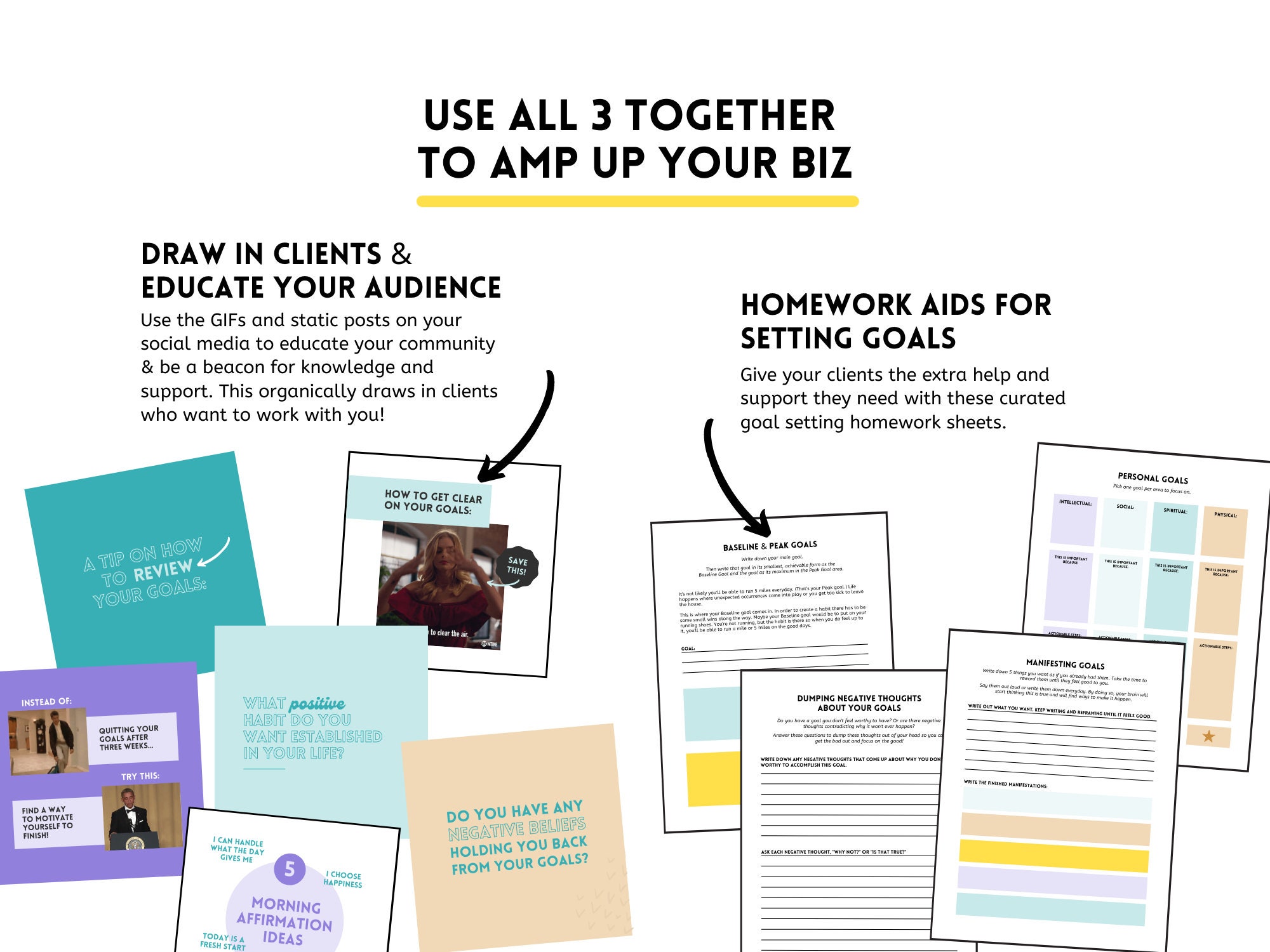 Goal Digger Template Pack . Goal Setting Templates . Goal - Etsy