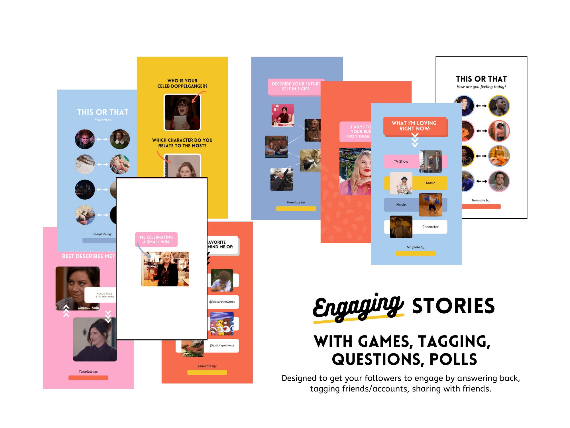 GIF Animation Engagement Pack . Instagram Templates Canva . | Etsy