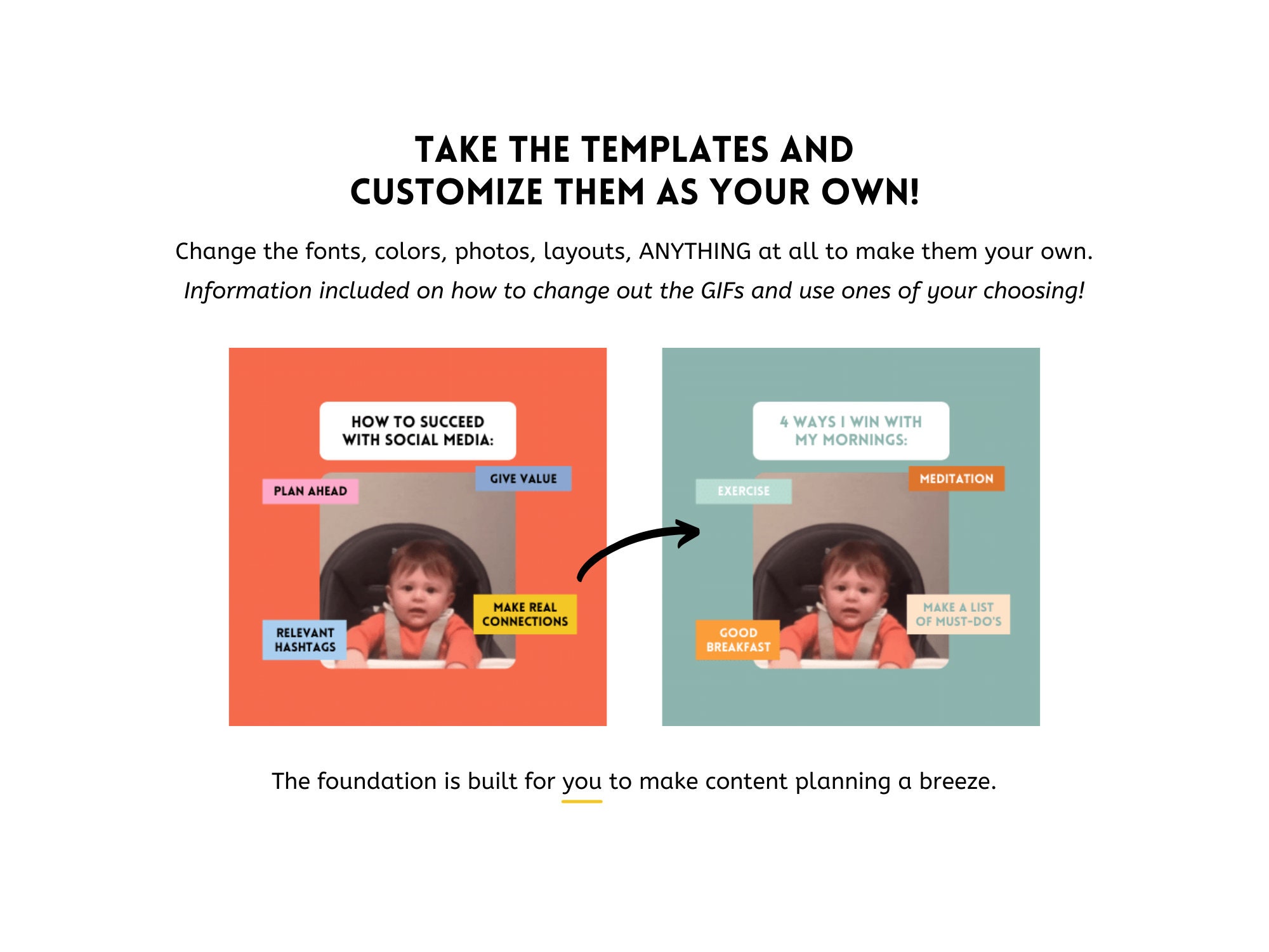 GIF Animation Engagement Pack . Instagram Templates Canva . - Etsy