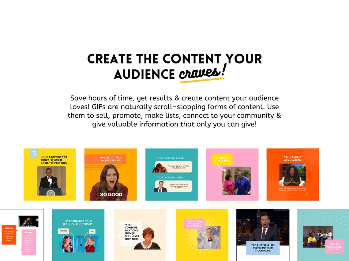 GIF Animation Engagement Pack . Instagram Templates Canva . - Etsy