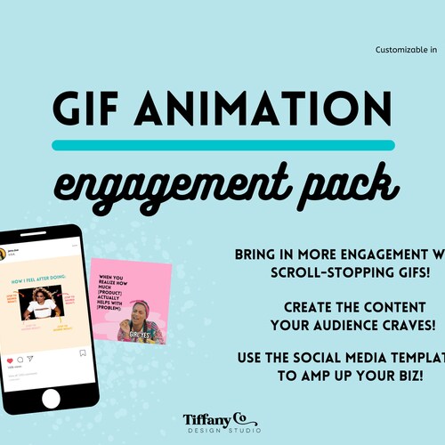 GIF Animation Engagement Pack . Instagram Templates Canva . - Etsy